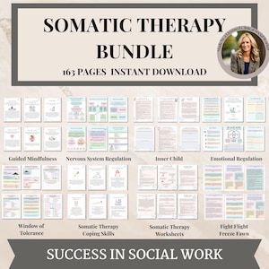 Trauma Therapy Worksheets Bundle,psychology Resources,polyvagal Theory ...