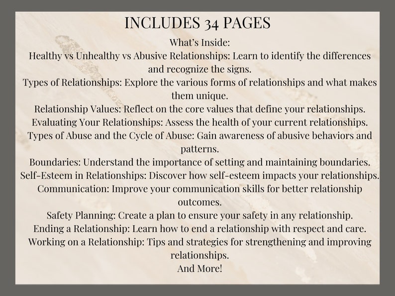 Healthy Vs Unhealthy Relationships Workbook, Teen Therapy Worksheets ...