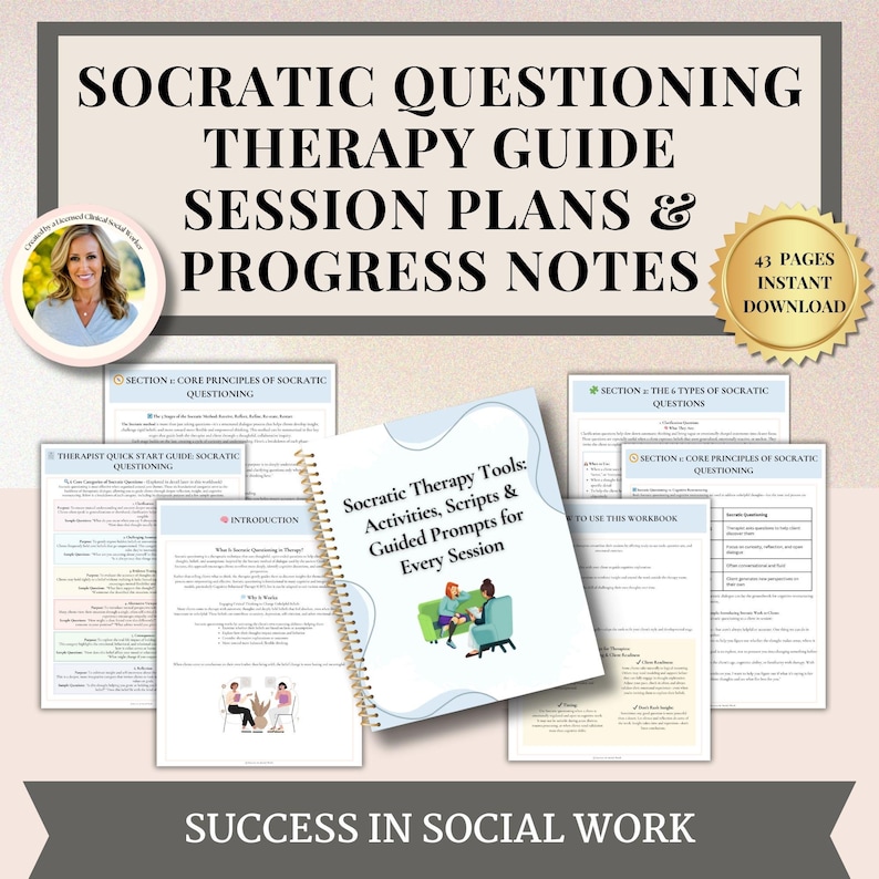 Socratic Questions Session Plans & Progress Notes for Therapy Sessions ...