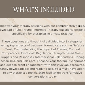 Trauma-informed Therapy Questions, Trauma Therapy Questions Bundle ...