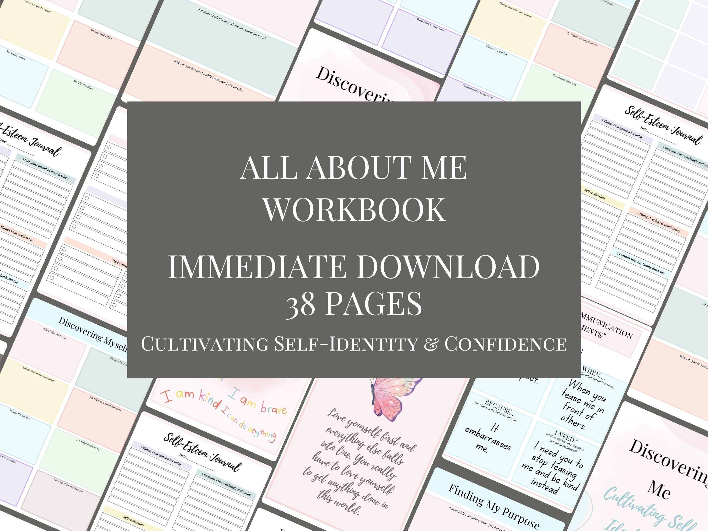 Self Esteem Worksheets, Self Esteem and Confidence and Self Identity ...