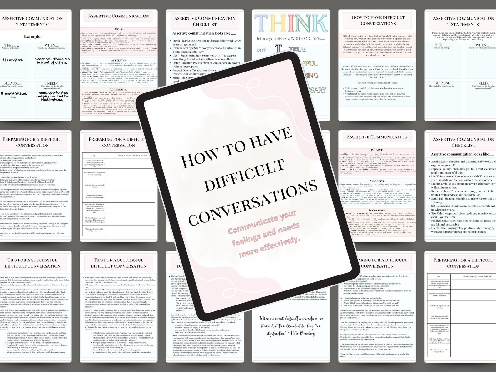 How to Have Difficult Conversations Therapy Worksheets, Conversations ...