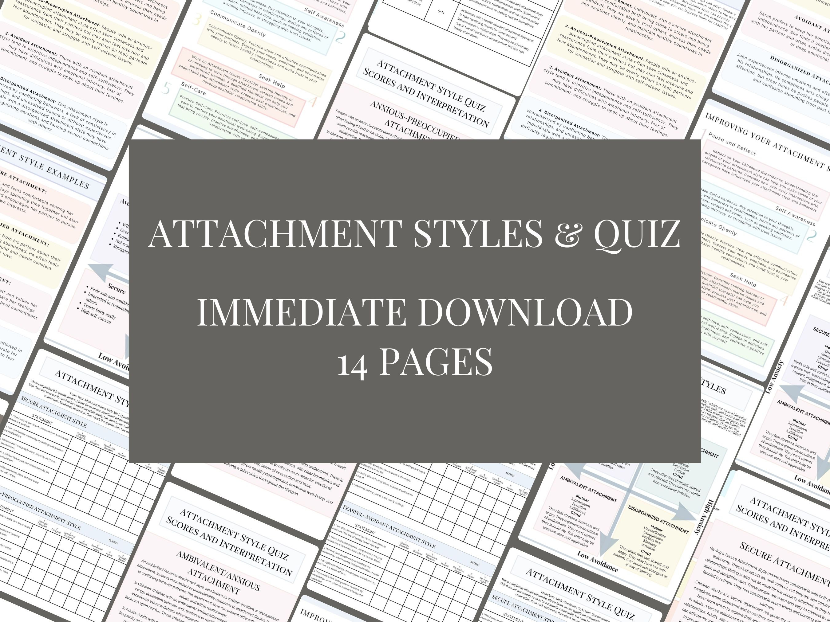 Attachment Styles Therapy Worksheets, Attachment Theory Cheat Sheet ...