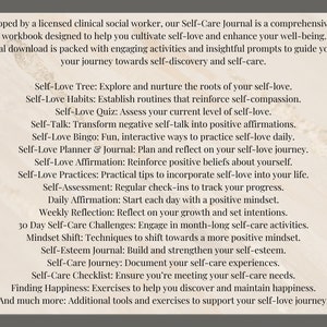 Self-care Journal Printable Digital Download Workbook, Therapy ...