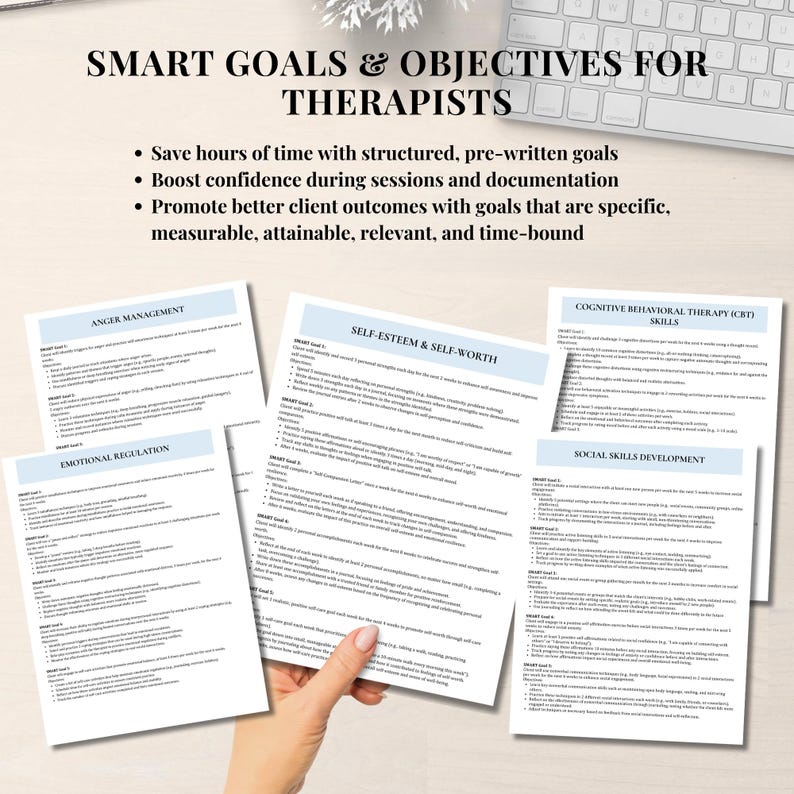 SMART Goals & Objectives for Therapists, 250+ Treatment Planning Goals ...
