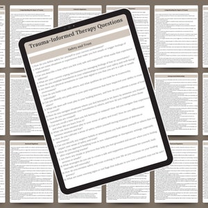 Trauma-informed Therapy Questions, Trauma Therapy Questions Bundle ...