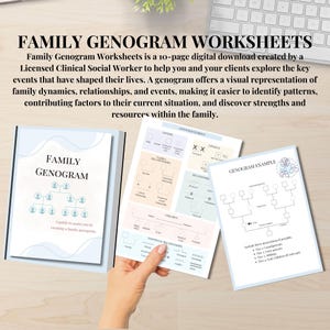 Family Genogram Worksheets, Family Systems, IFS, Therapy Worksheets ...