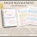 Anger Management Workbook Therapy Worksheets Calming Strategies Self ...