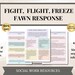 Fight Flight Freeze Fawn Therapy Worksheets, Stress Response, Fight or ...