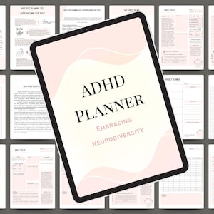 ADHD & Mental Health Planner, ADHD Planners Therapy Worksheets, ADHD ...