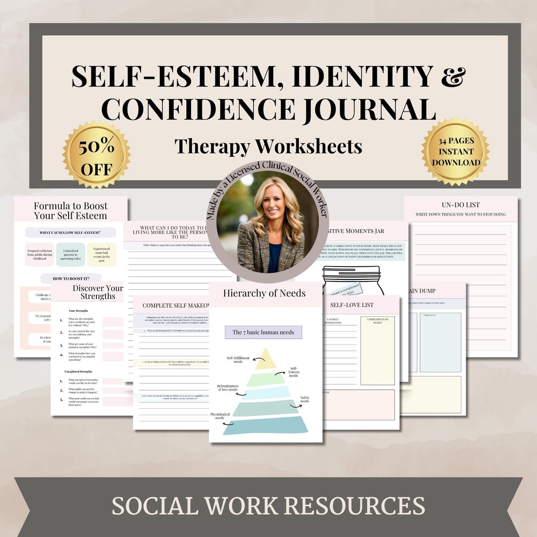 Self Esteem Worksheets, Therapy Worksheets, Therapy Resources ...