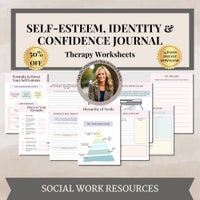 Self Worth Worksheet and Cards Bundle, Self Esteem, Confidence, Teen ...