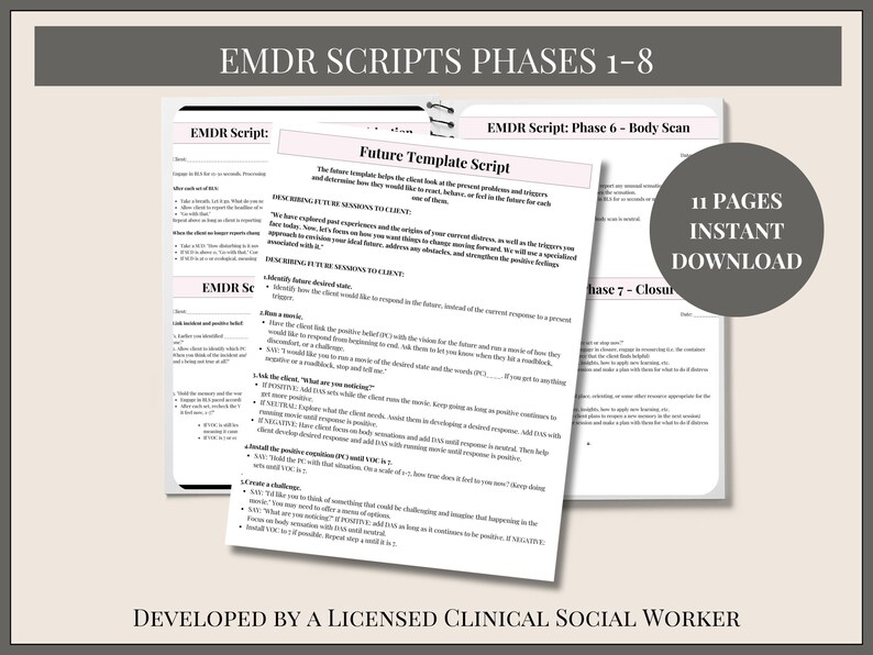 EMDR Scripts Phase 1-8, Eye Movement Psychotherapy, Eye Movement ...