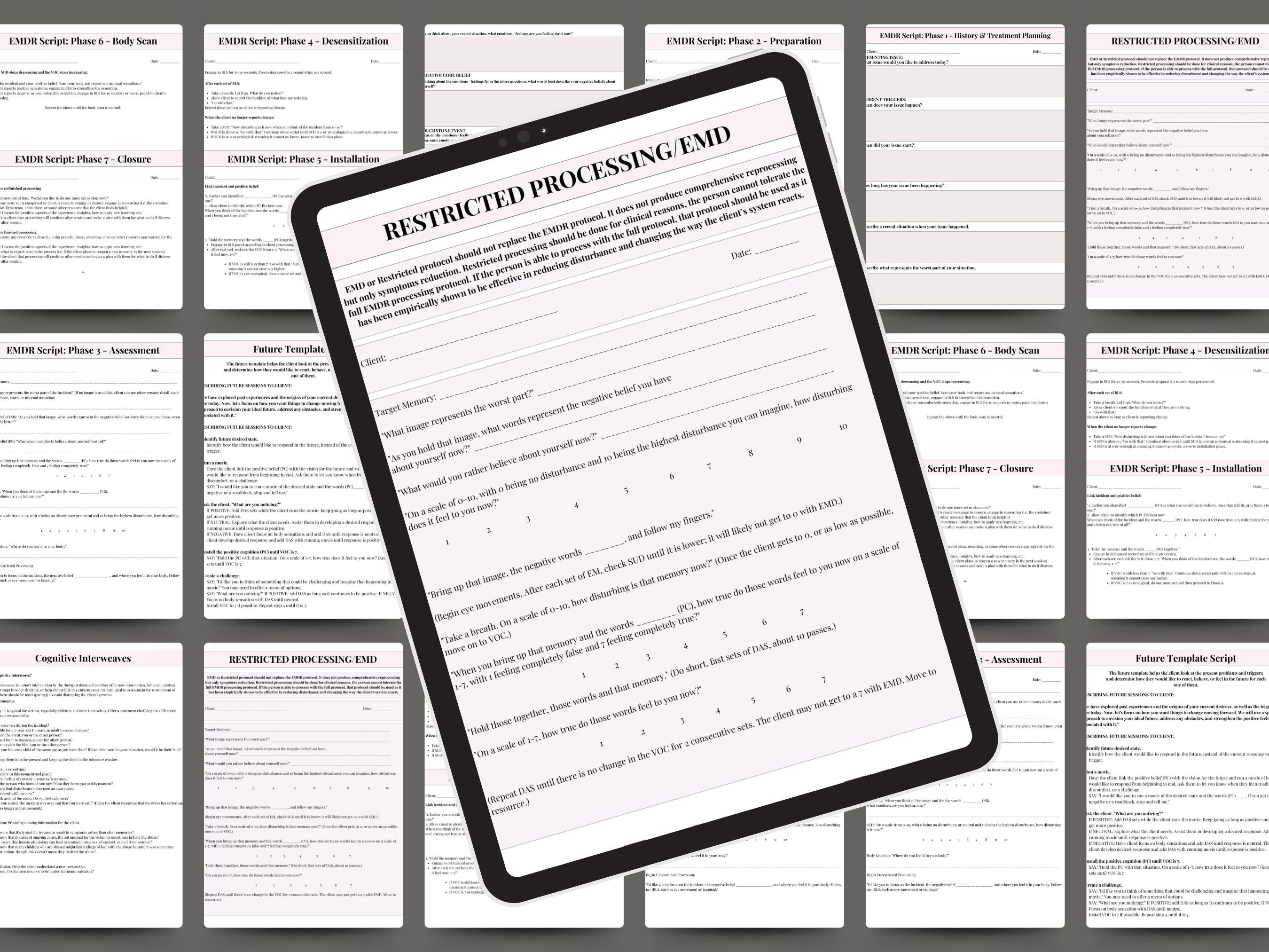EMDR Scripts Phase 1-8, Eye Movement Psychotherapy, Eye Movement ...