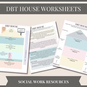 DBT House, Anxiety House Worksheet, DBT Skills, Dialectical Behavior ...