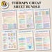 Therapy Cheat Sheet Bundle for Therapists and Mental Health ...
