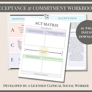 Acceptance and Commitment Therapy Worksheets,act Therapy Worksheets ...