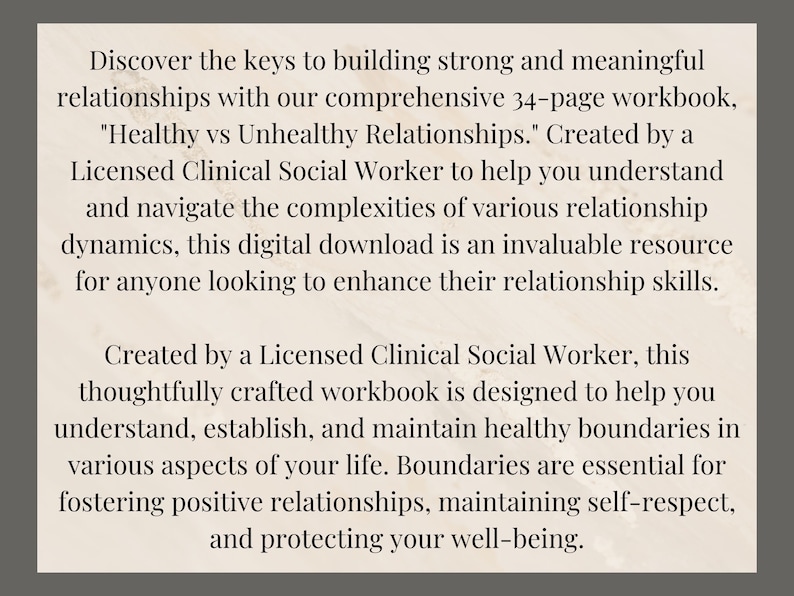 Healthy Vs Unhealthy Relationships Workbook, Teen Therapy Worksheets ...