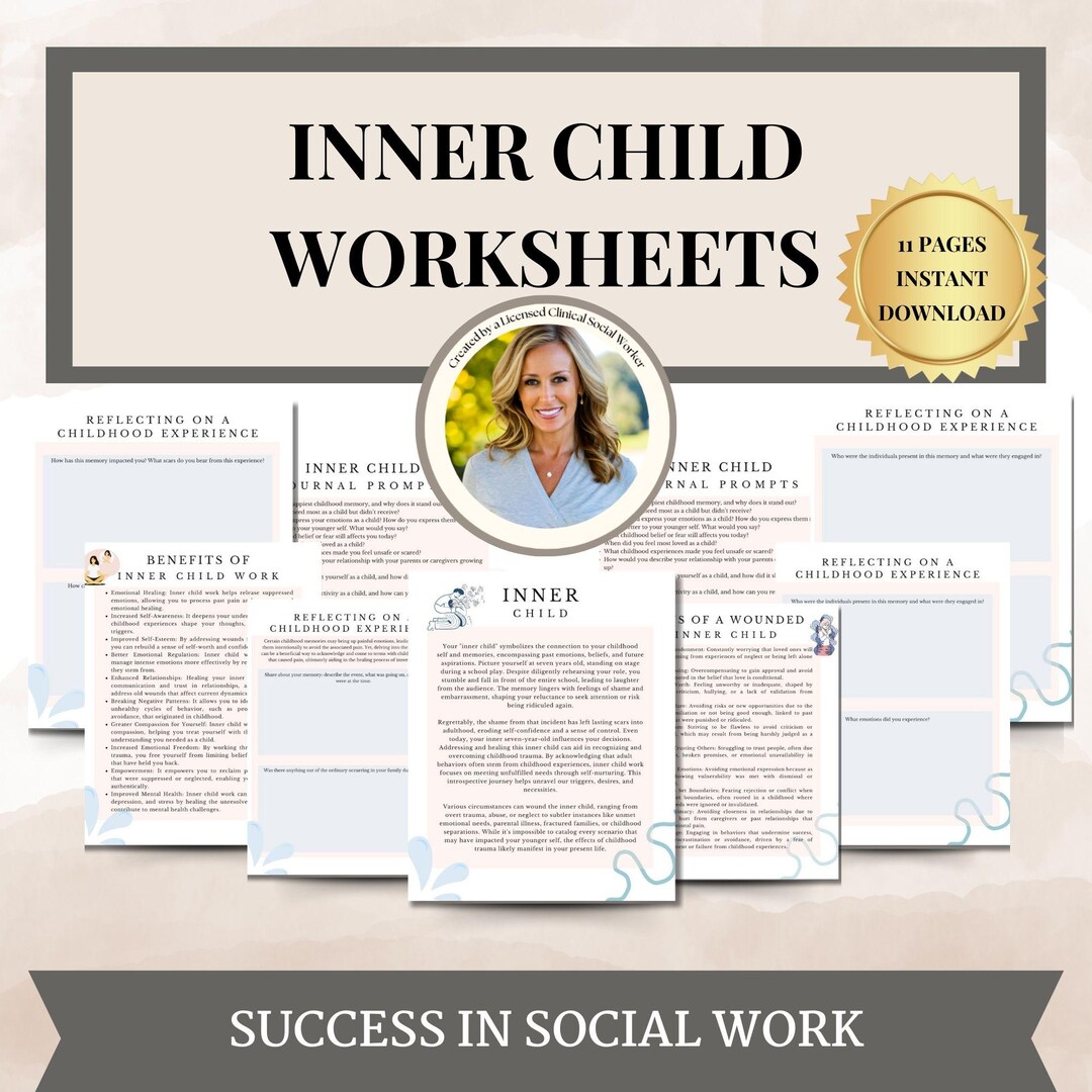 Inner Child Therapy Worksheets, Inner Child Wounds, Attachment Styles ...
