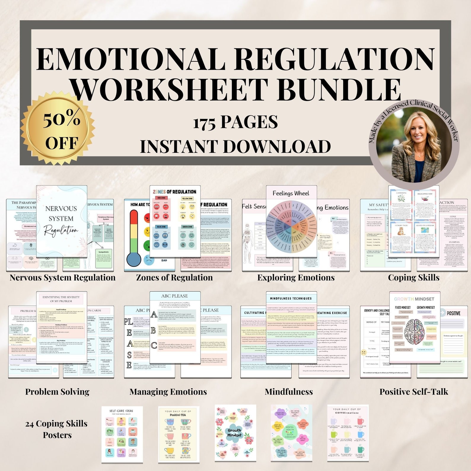 Emotional Regulation Bundle,zones of Regulation, Self Regulation Kids ...