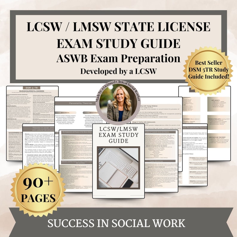 LCSW/LMSW Study Guide, ASWB Exam Tool, Complete Lcsw Lmsw Exam Study ...