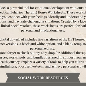DBT House, Anxiety House Worksheet, DBT Skills, Dialectical Behavior ...