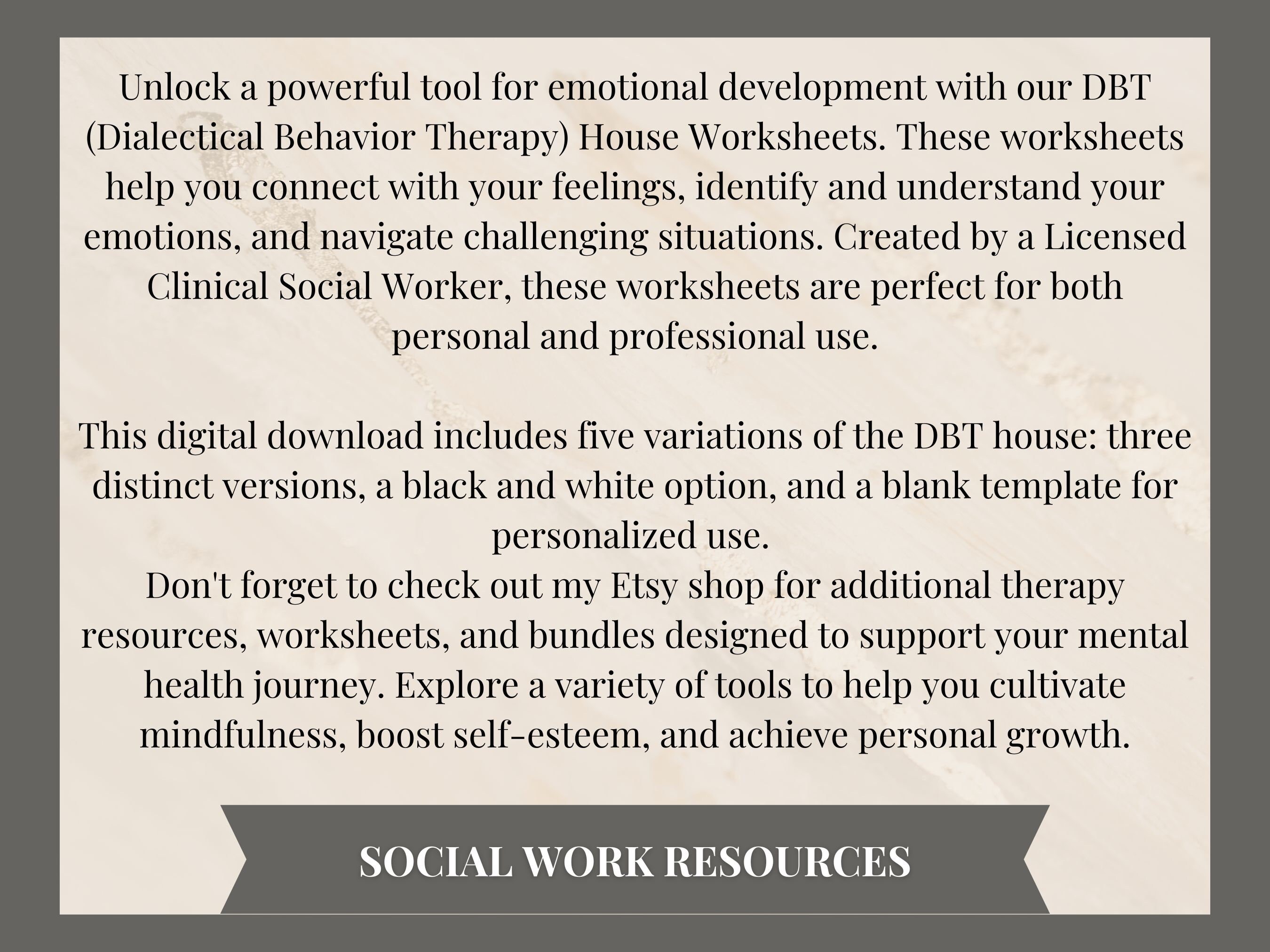 DBT House, Anxiety House Worksheet, DBT Skills, Dialectical Behavior ...