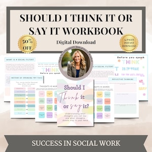 Think It or Say It Worksheets, Social Filter Activities, Social Skills ...