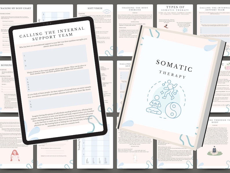 Somatic Therapy Coping Skill Exercises for Nervous System Regulation ...