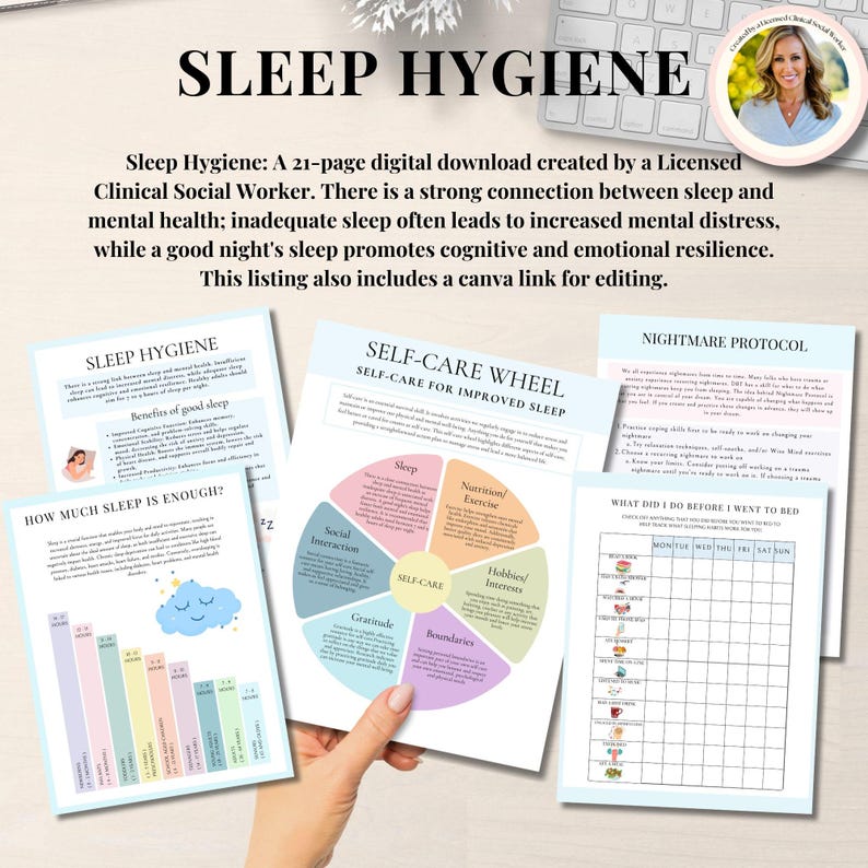 Sleep Hygiene Worksheets Sleep Journal, Sleep Habits, Sleep Cycle ...