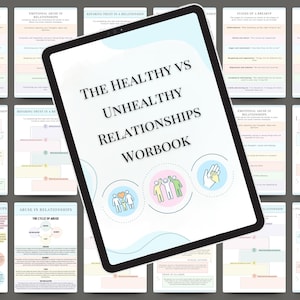 Healthy Vs Unhealthy Relationships Workbook, Teen Therapy Worksheets ...