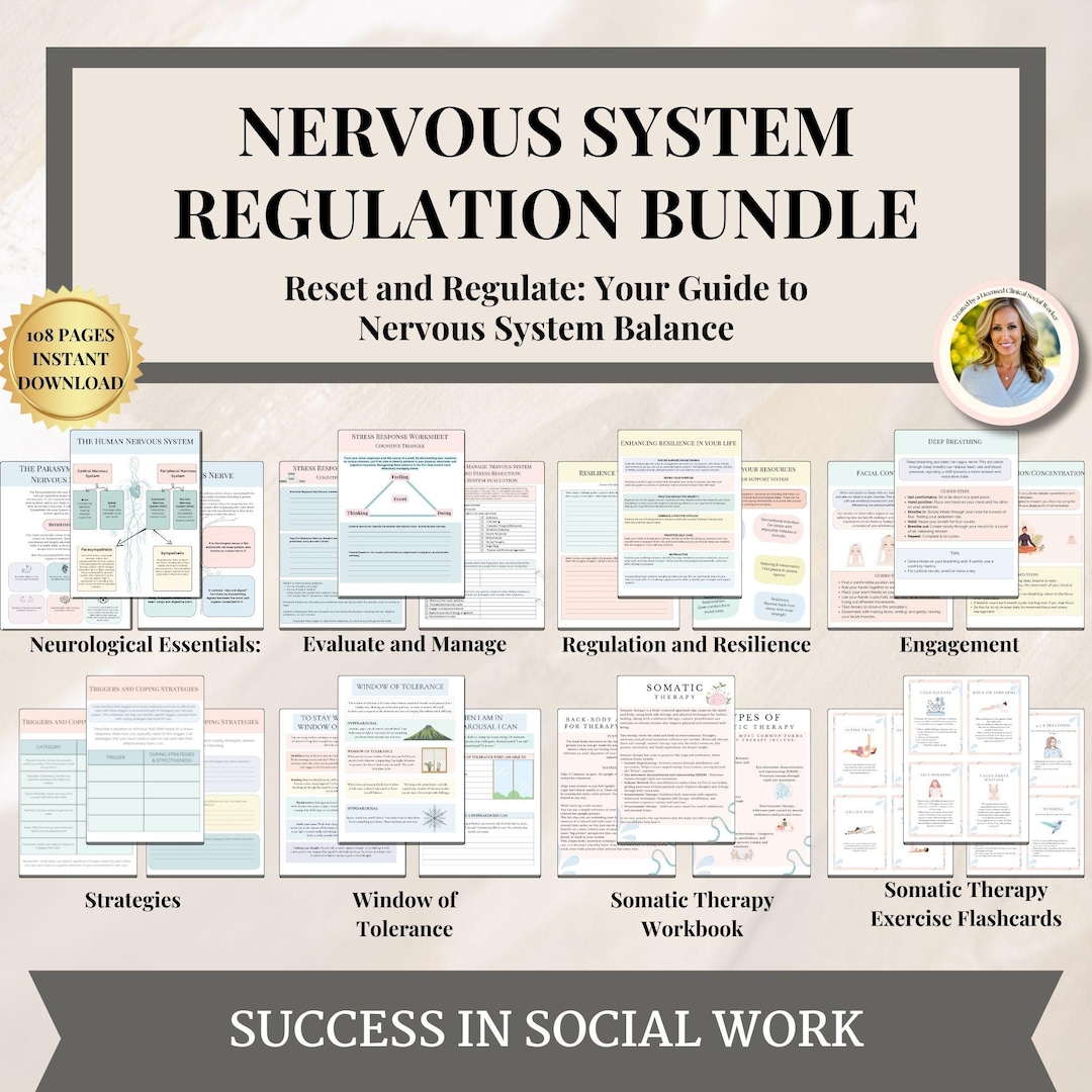 Nervous System Regulation Bundle, Polyvagal Theory Ladder Vagus Vagal ...