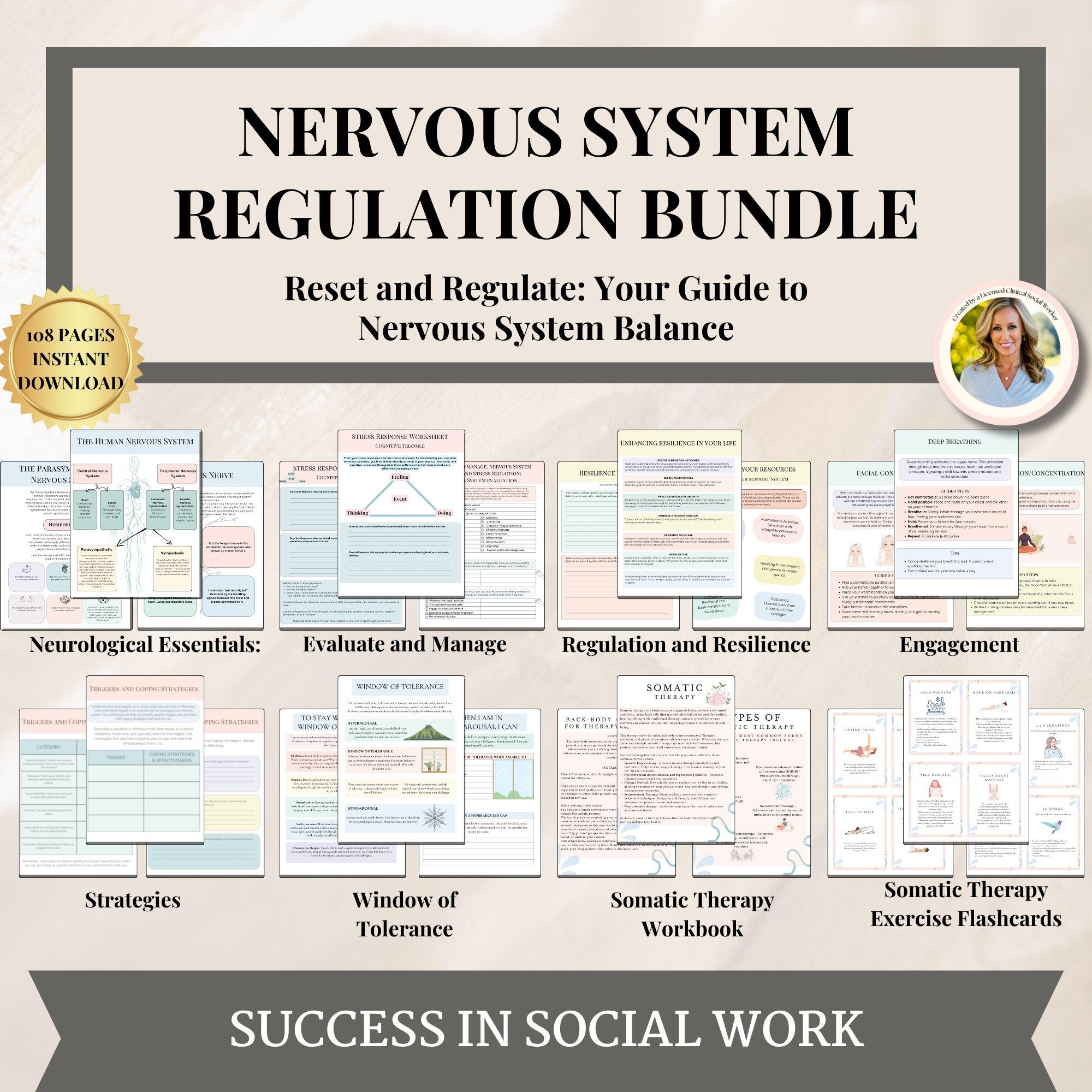 Nervous System Regulation Bundle, Polyvagal Theory Ladder Vagus Vagal ...
