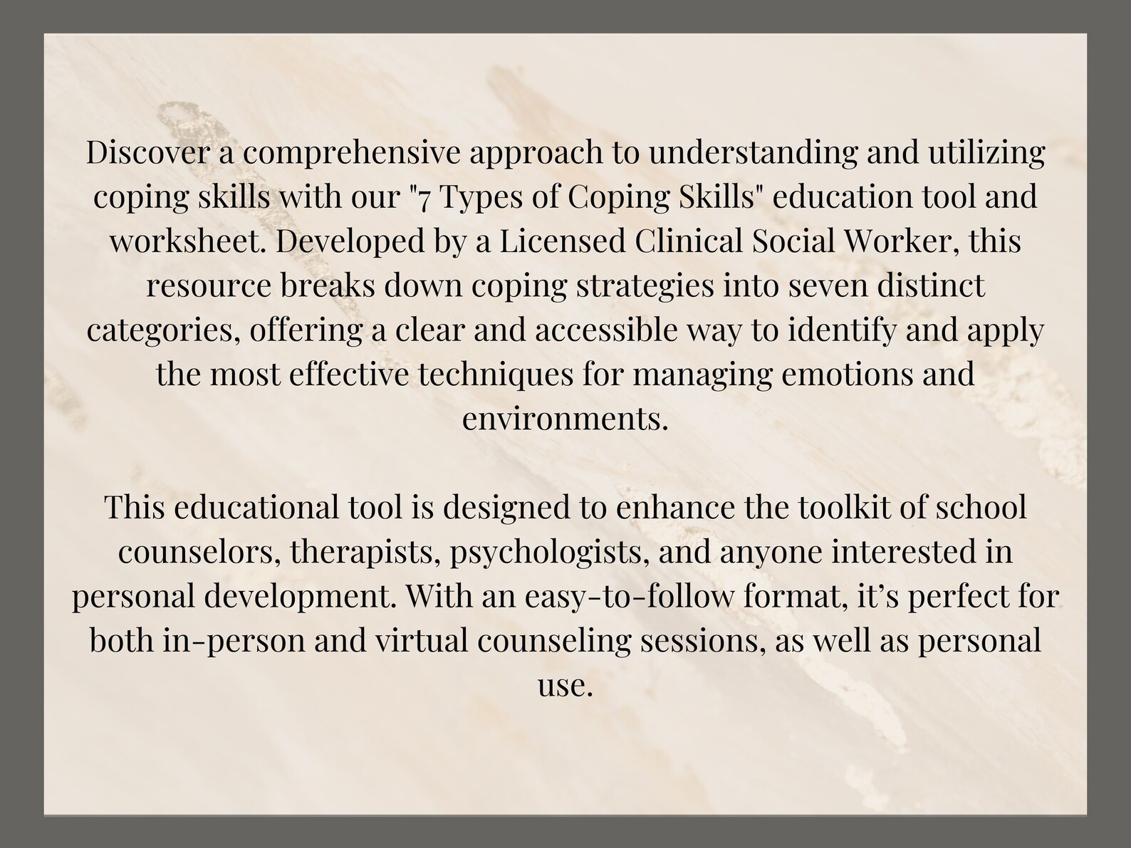 7 Types of Coping Skills Worksheets and for Identifying and Using ...