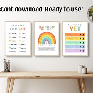 Set of 8 Counseling Posters Office Decor School Psychologist Wall Art ...