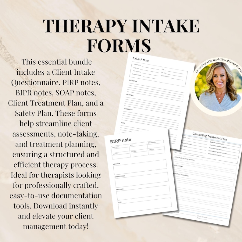 Therapy Forms Client Intake Forms, Therapist Worksheets, Client Intake ...