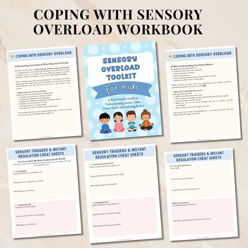 Sensory Overload Worksheets for Kids, Therapist Parents School ...