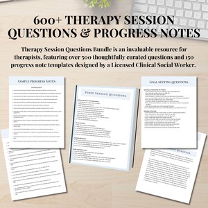 Therapy Progress Note Templates & Therapy Session Questions Therapy ...