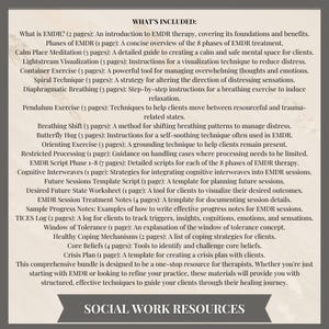 EMDR Bundle, EMDR Worksheets, Emd Tools, Emdr Interweaves, Counseling ...