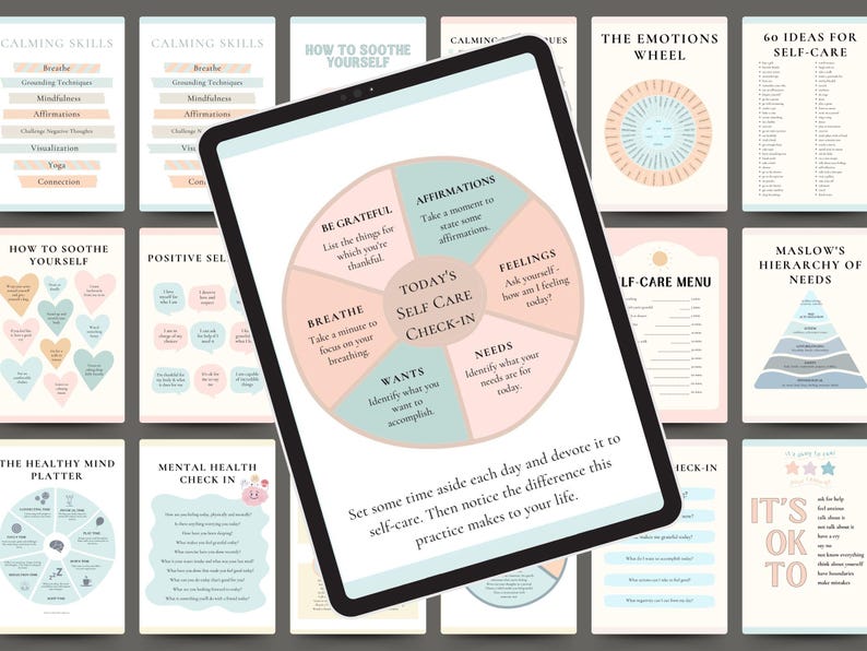 Positive Affirmation Self-care Flashcards, Positive Quote Flash Cards ...