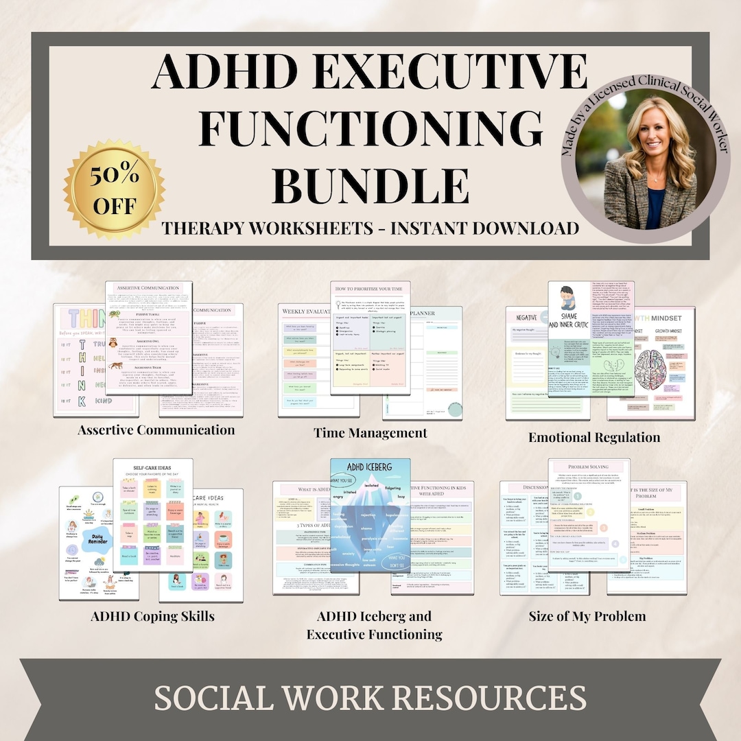 Executive Functioning Worksheets,adhd Worksheets,kids Teen Coping ...
