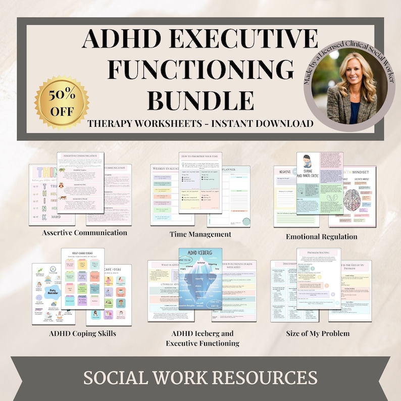 Executive Functioning Worksheets,adhd Worksheets,kids Teen Coping ...