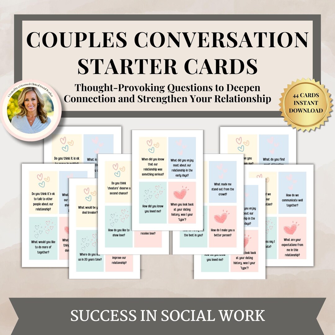 Couples Conversation Cards, Couples Counseling, Communication Tools ...