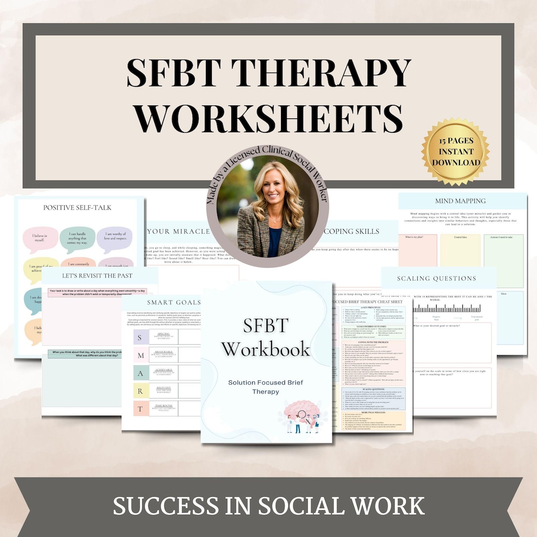 Solution Focused Therapy Worksheets, Mental Health,sfbt Worksheets ...