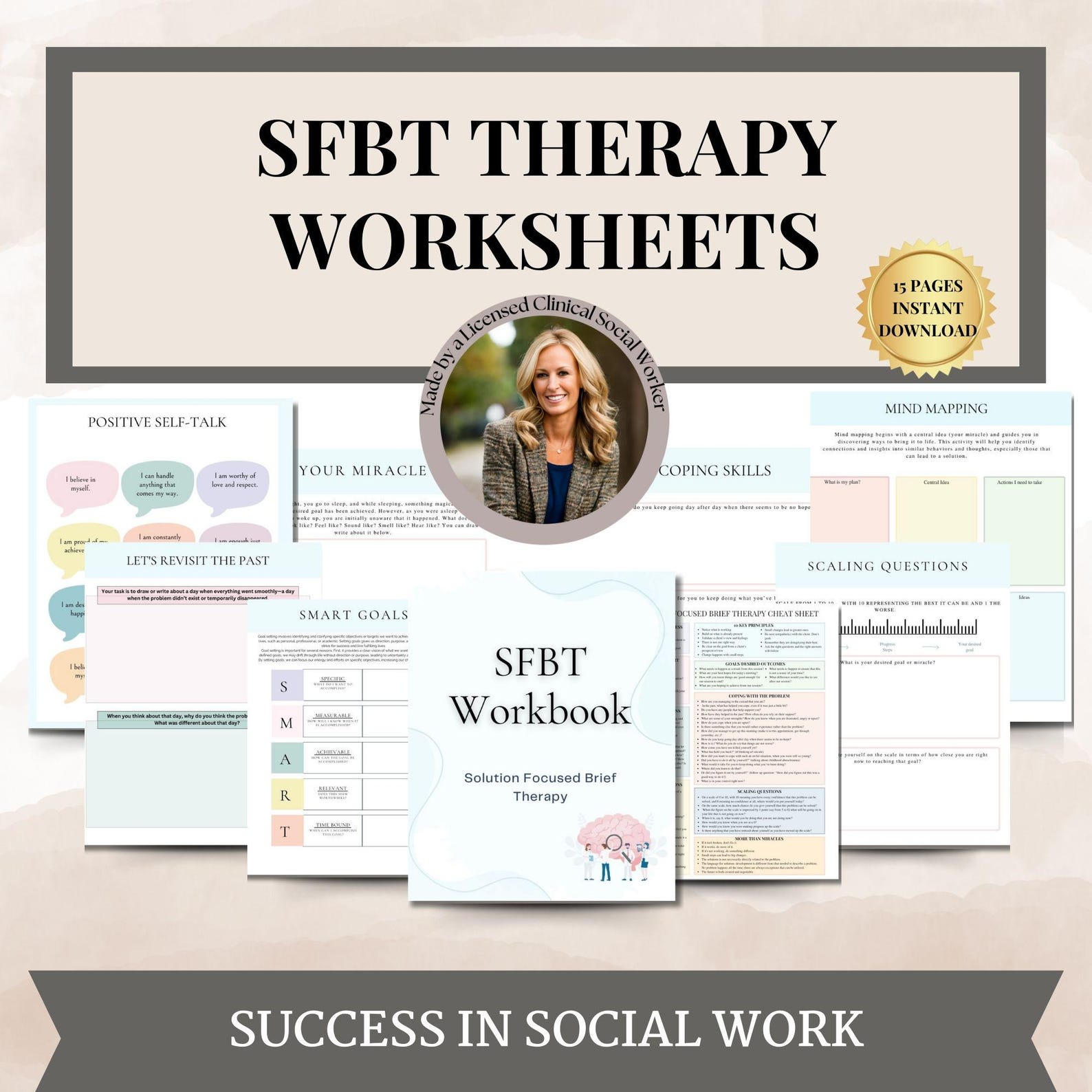 Solution Focused Therapy Worksheets, Mental Health,sfbt Worksheets ...