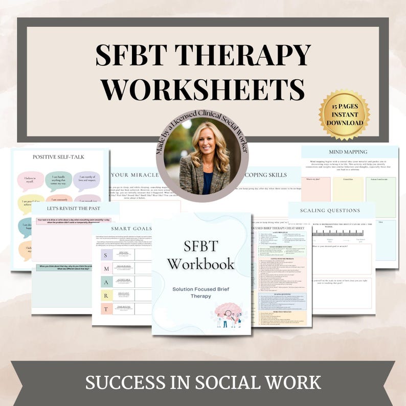 Solution Focused Therapy Worksheets, Mental Health,sfbt Worksheets ...