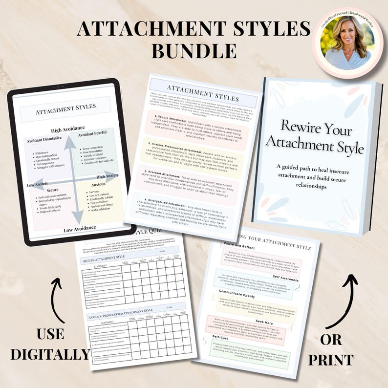 Rewire Your Attachment Style Therapy Workbook Attachment Theory Cheat ...