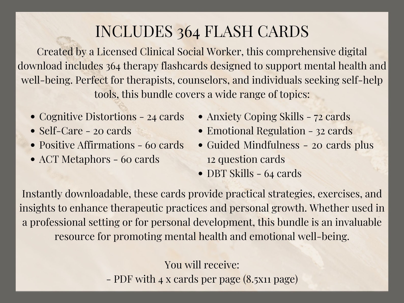 Anxiety Coping Skill Flashcards Workbook Digital Printable Worksheets ...