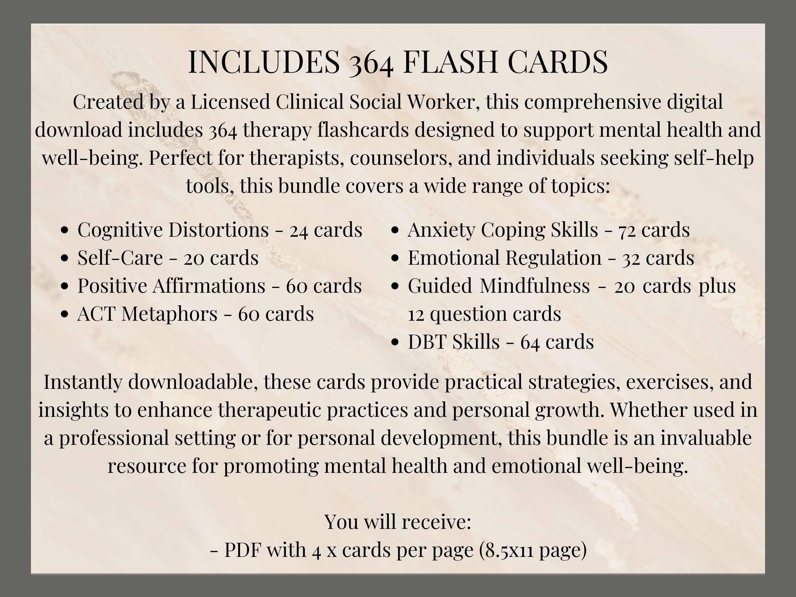 Anxiety Coping Skill Flashcards Workbook Digital Printable Worksheets ...