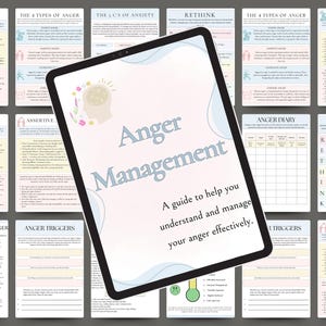 Anger Management Workbook Therapy Worksheets Calming Strategies Self ...